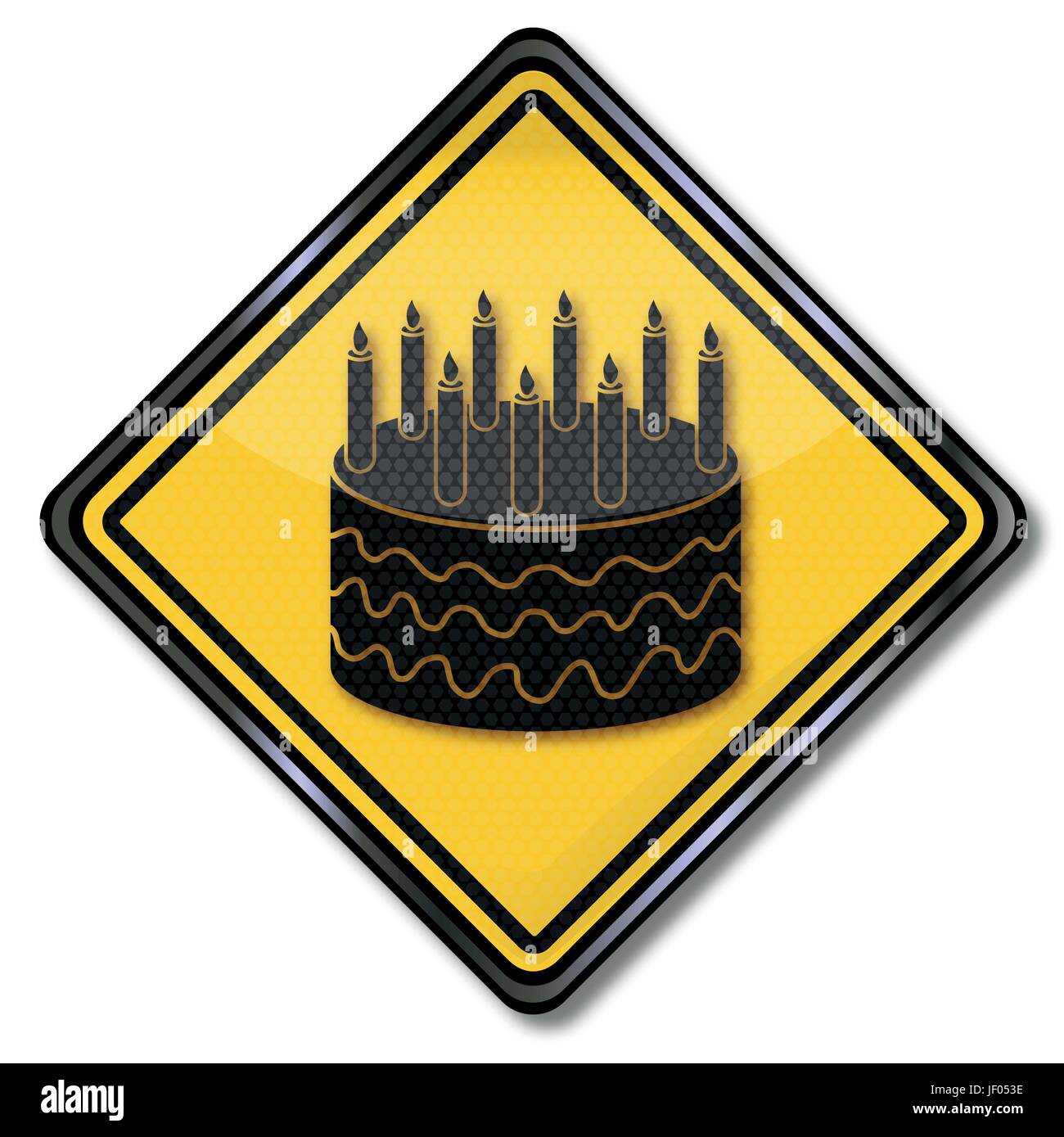 sign with birthday cake Stock Vector Image & Art - Alamy