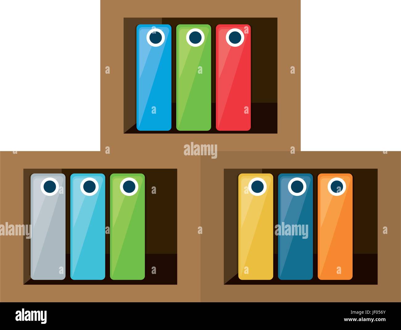 isolated documents folder library Stock Vector Image & Art - Alamy