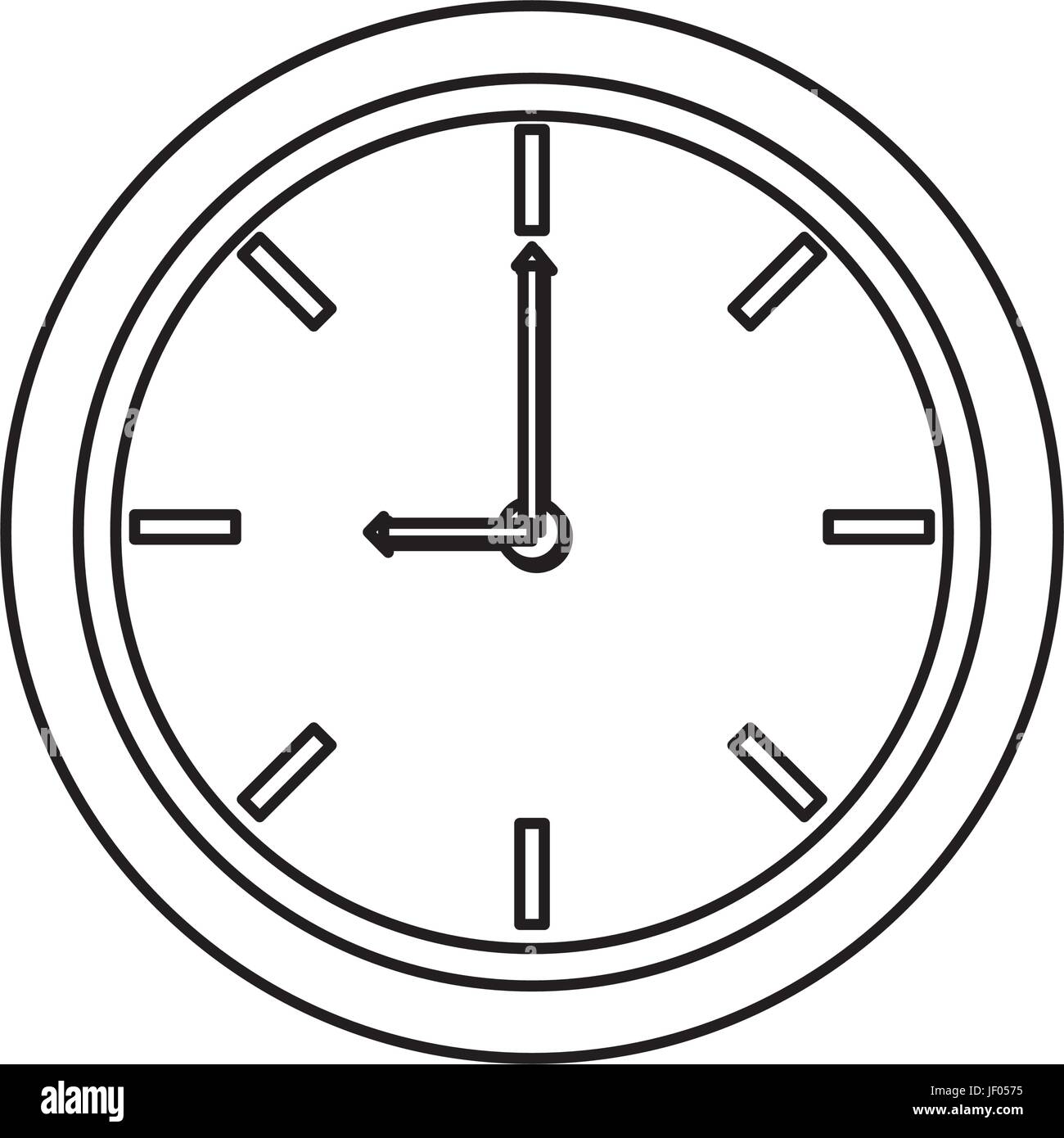 isolated round clock Stock Vector Image & Art - Alamy