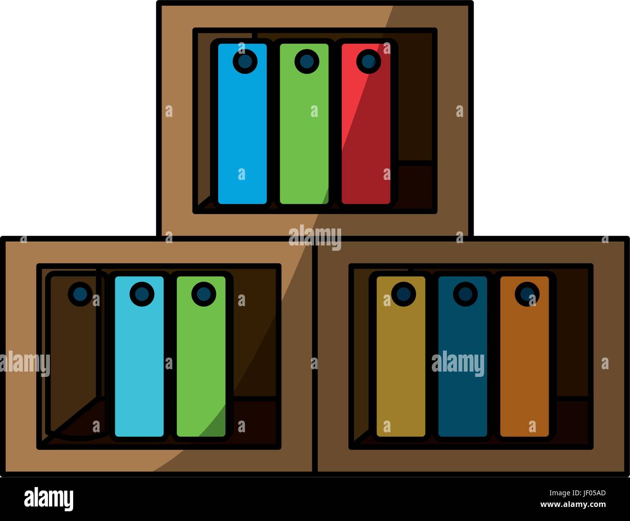 isolated documents folder library Stock Vector Image & Art - Alamy