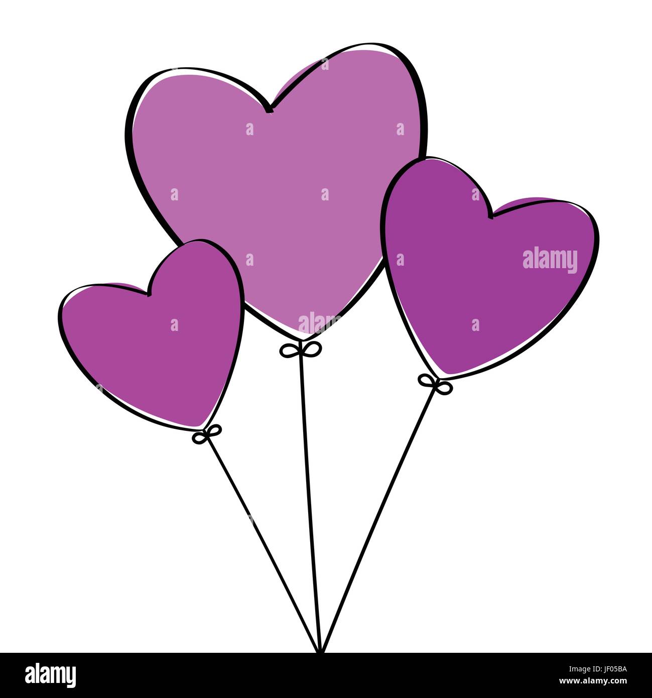 Heart shapes balloon Stock Vector Images - Alamy