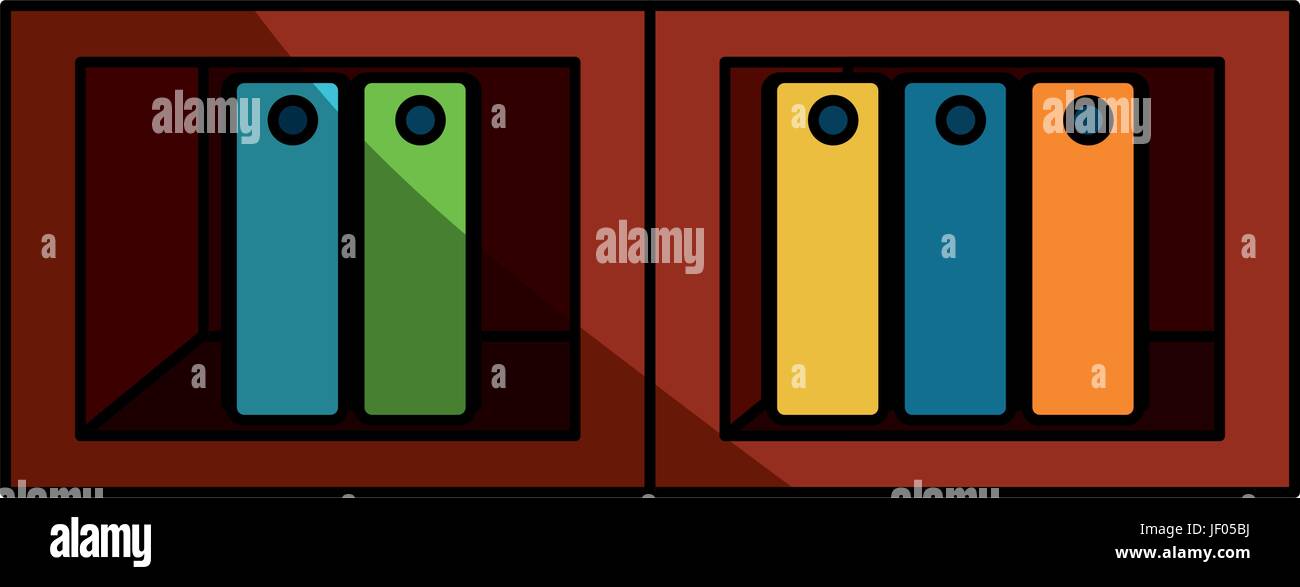 isolated documents folder library Stock Vector Image & Art - Alamy