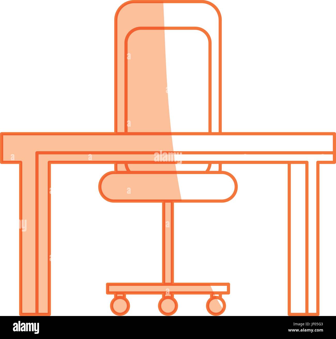 Office chair shadow nobody Stock Vector Images - Alamy