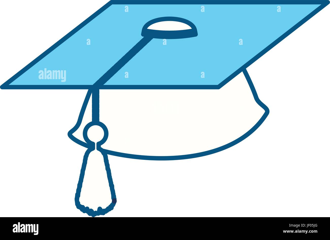 University graduation blue cap and gown Stock Vector Images - Alamy