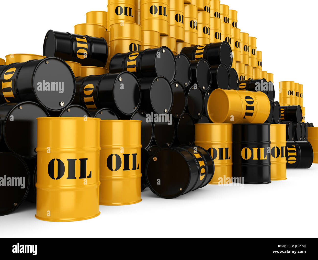 Black oil barrels Stock Photo - Alamy