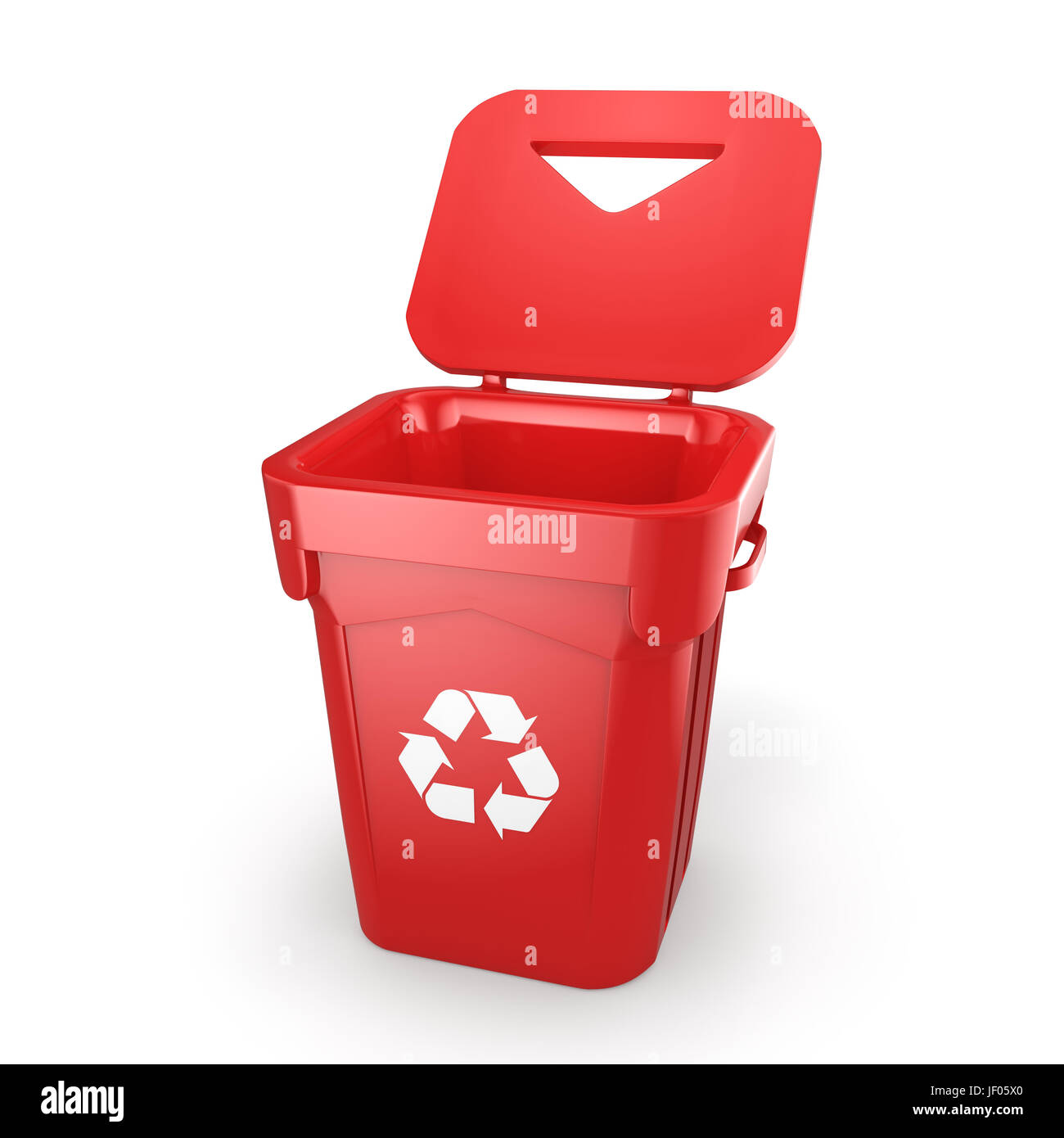 Red Recycling Bin Stock Photo - Alamy