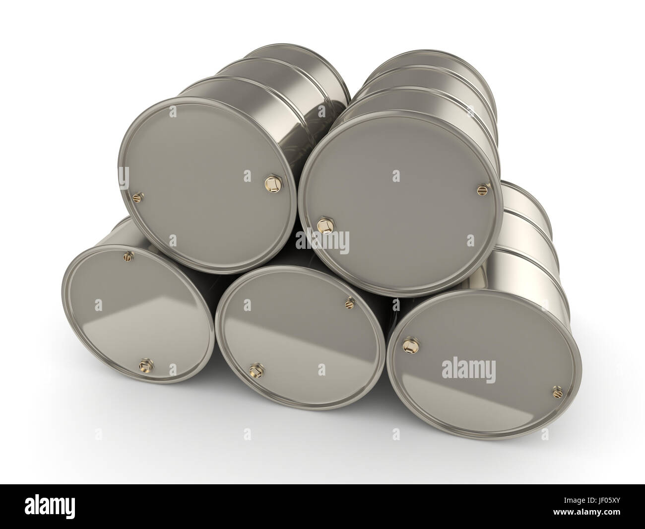 Set chrome barrels Stock Photo - Alamy