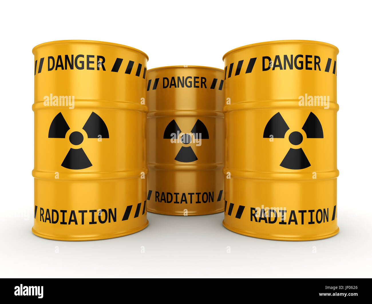 Yellow radioactive barrels Stock Photo - Alamy