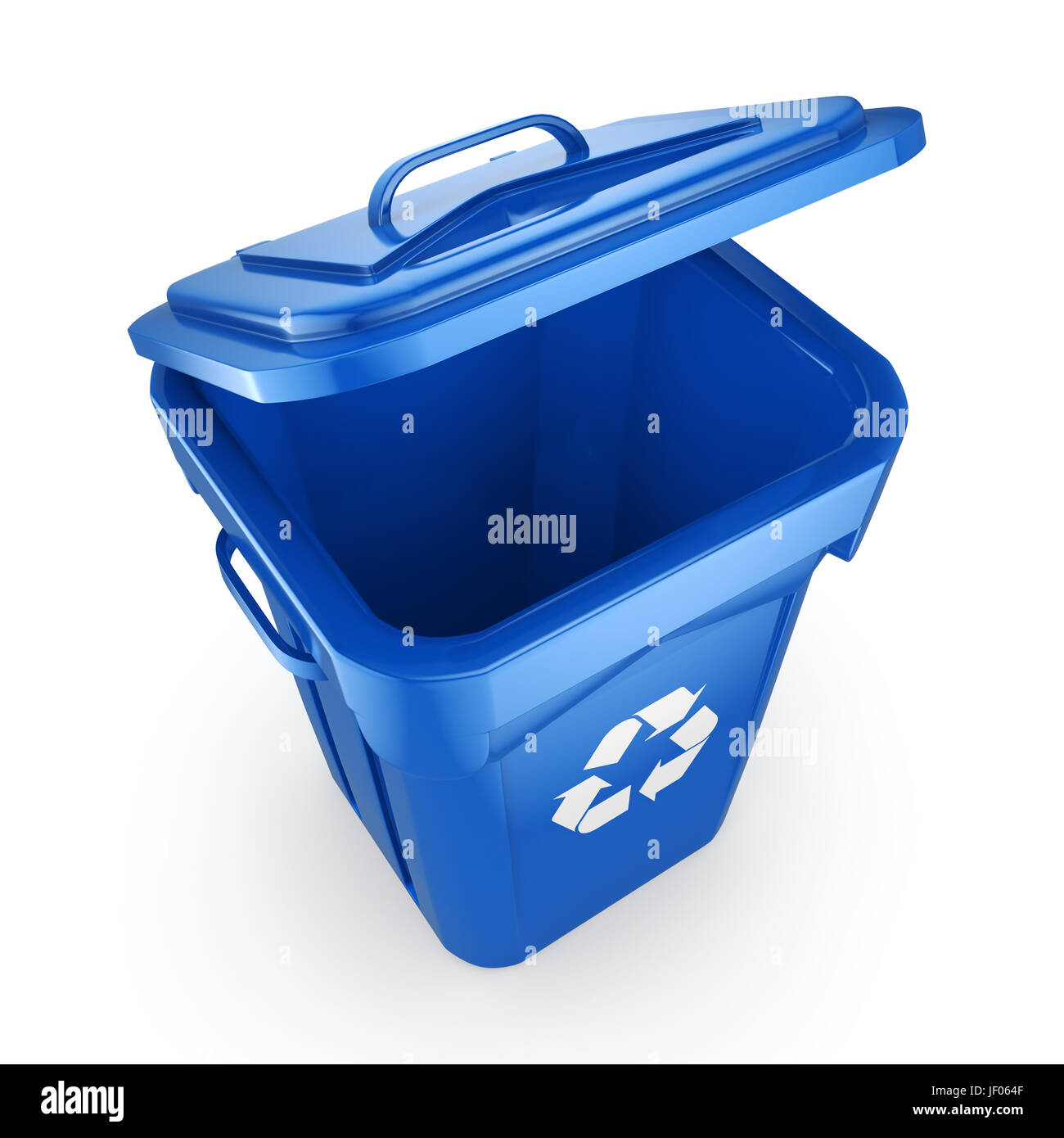 Blue Recycling Bin Stock Photo - Alamy