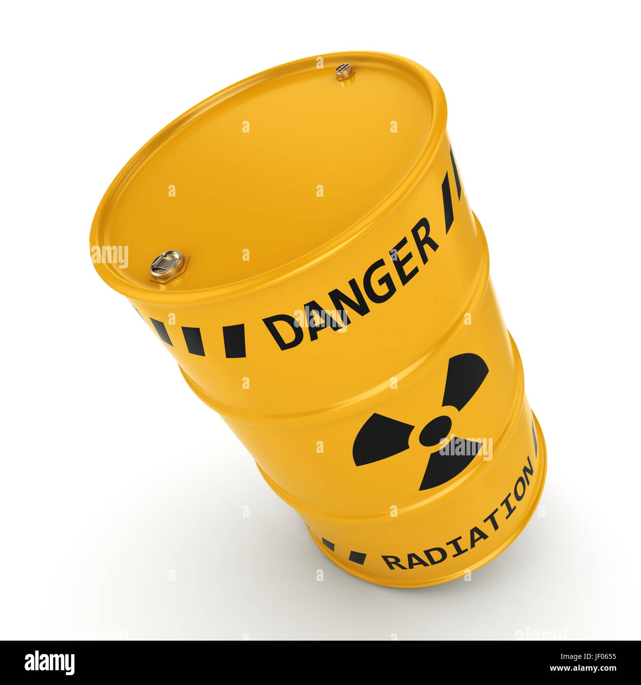 Yellow radioactive barrel Stock Photo - Alamy