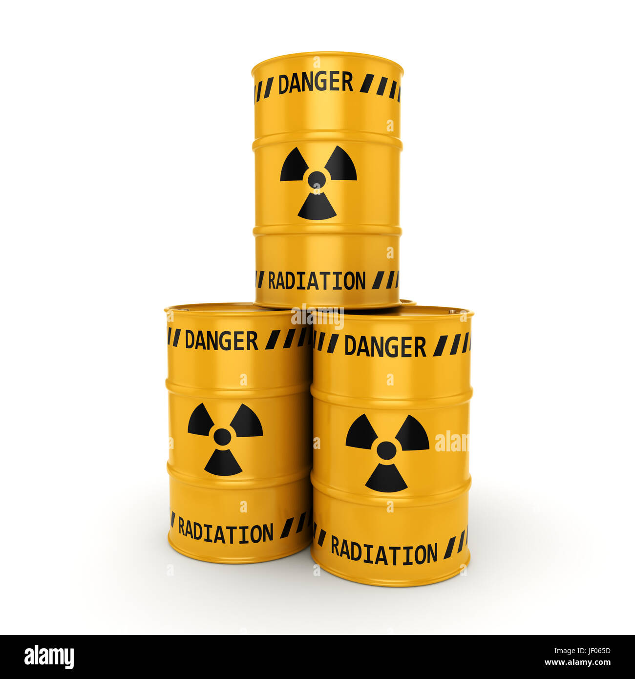 Yellow radioactive barrels Stock Photo - Alamy