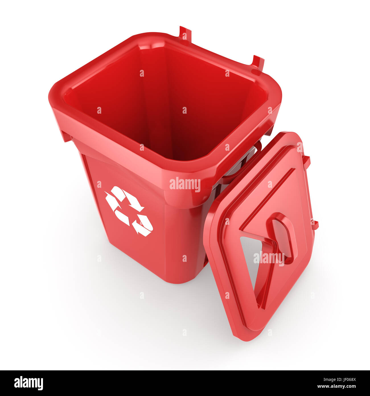 Red Recycling Bin Stock Photo - Alamy