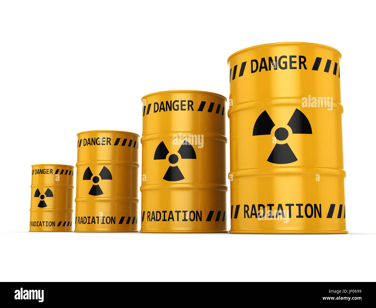 Yellow radioactive barrels Stock Photo - Alamy
