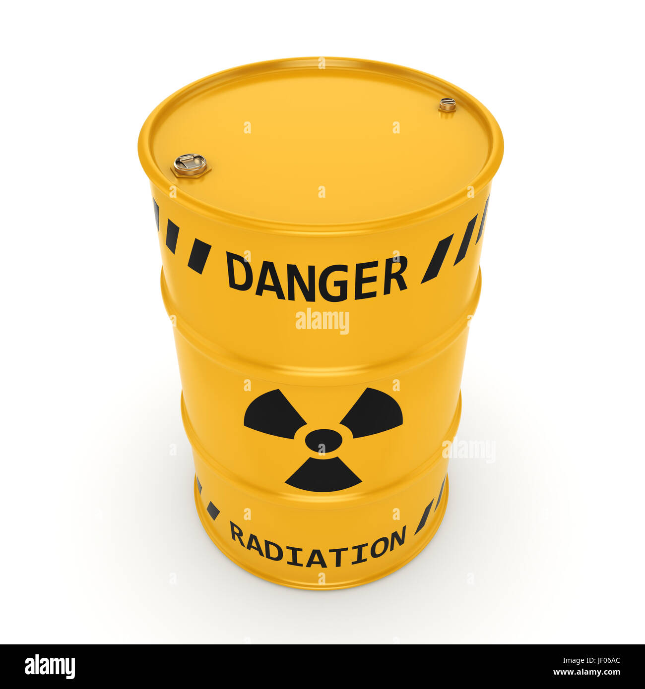 Yellow radioactive barrel Stock Photo - Alamy