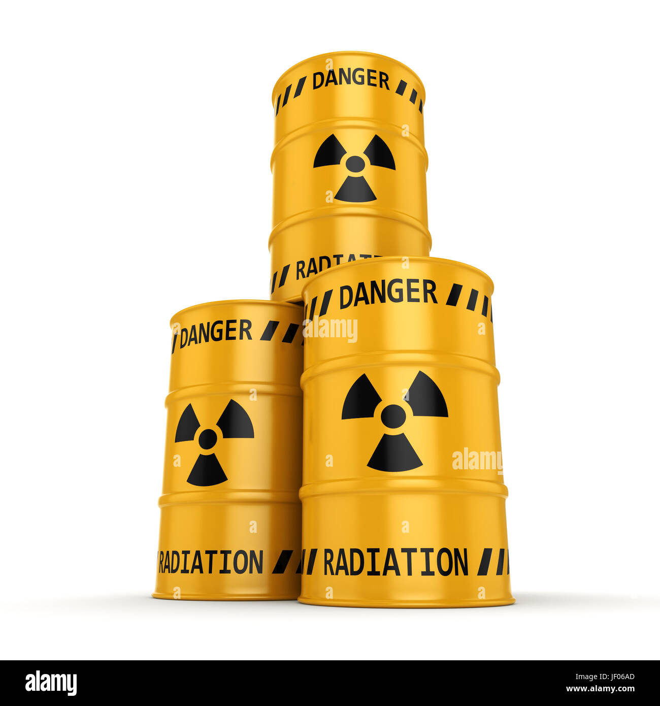 Yellow radioactive barrels Stock Photo - Alamy