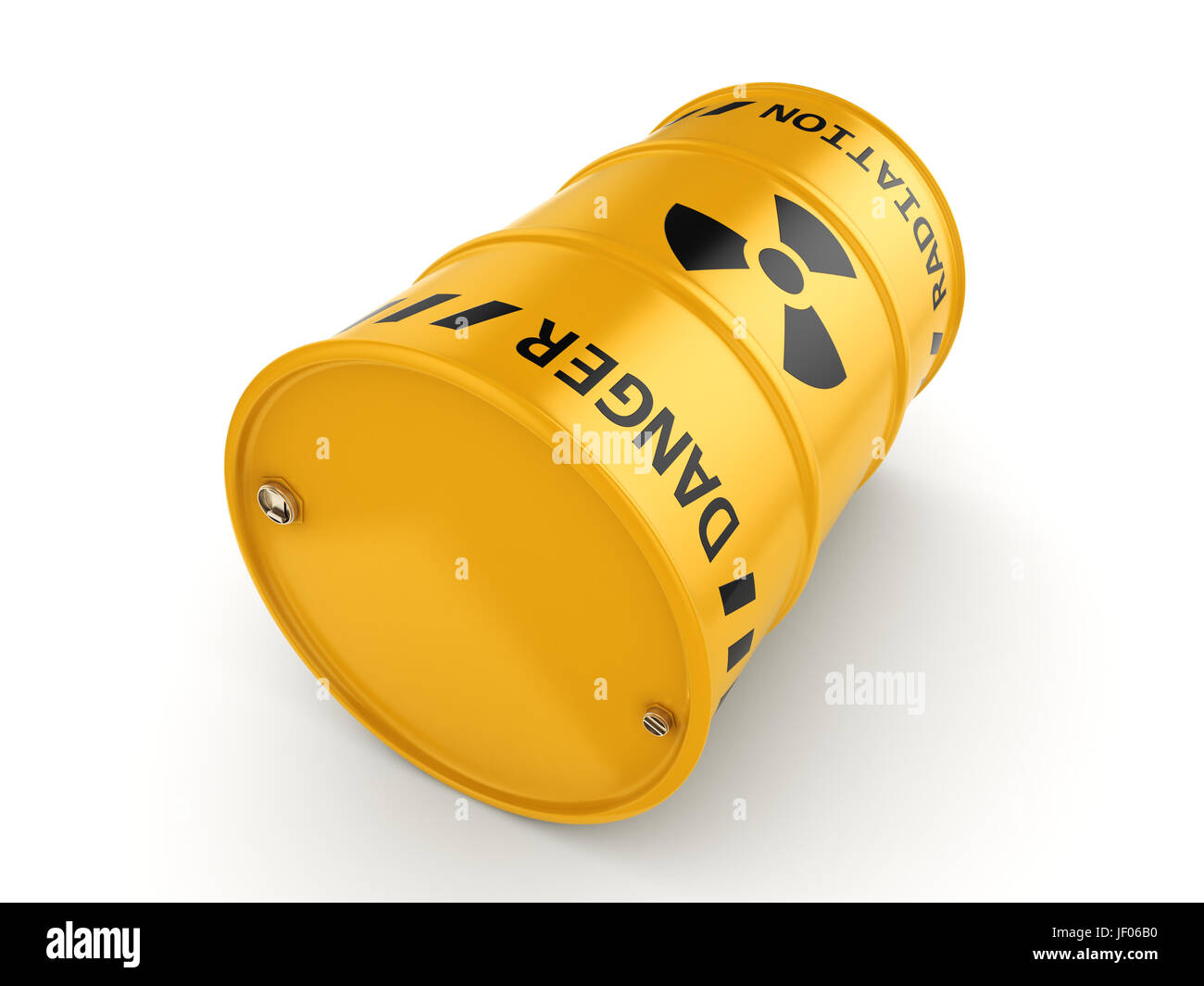 Yellow radioactive barrel Stock Photo - Alamy