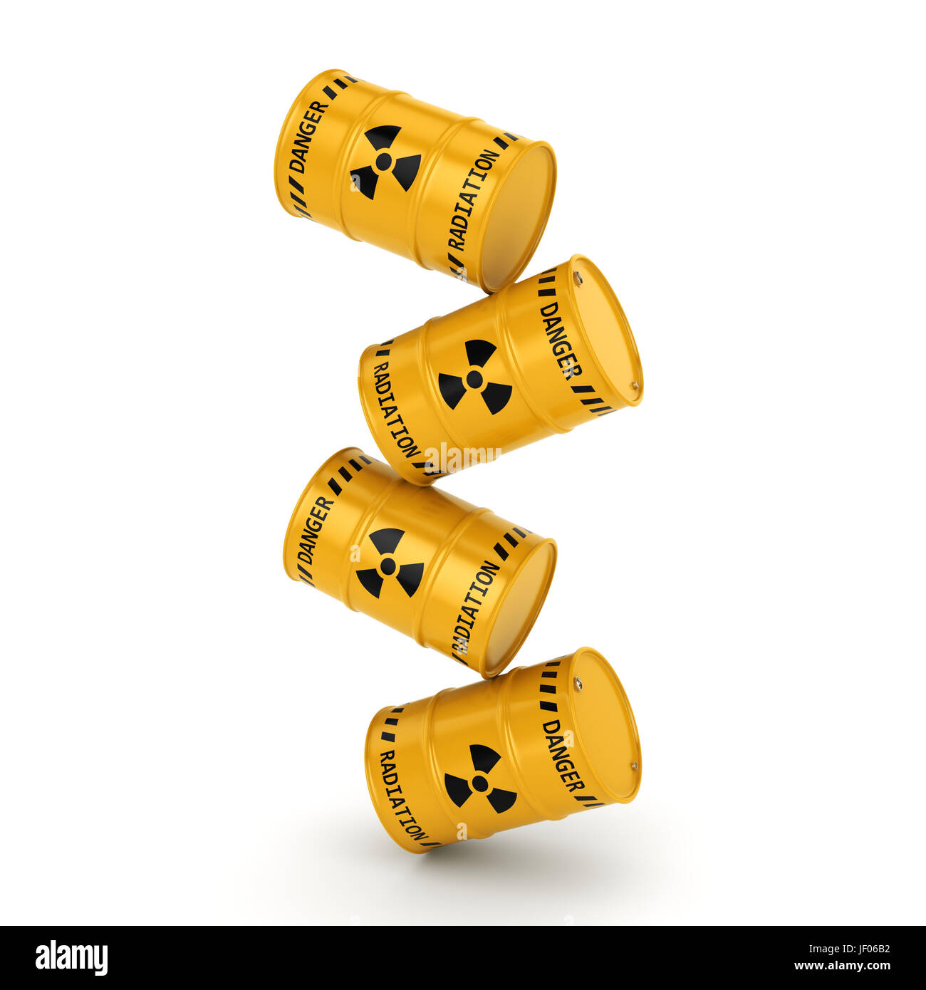 Yellow radioactive barrels Stock Photo - Alamy