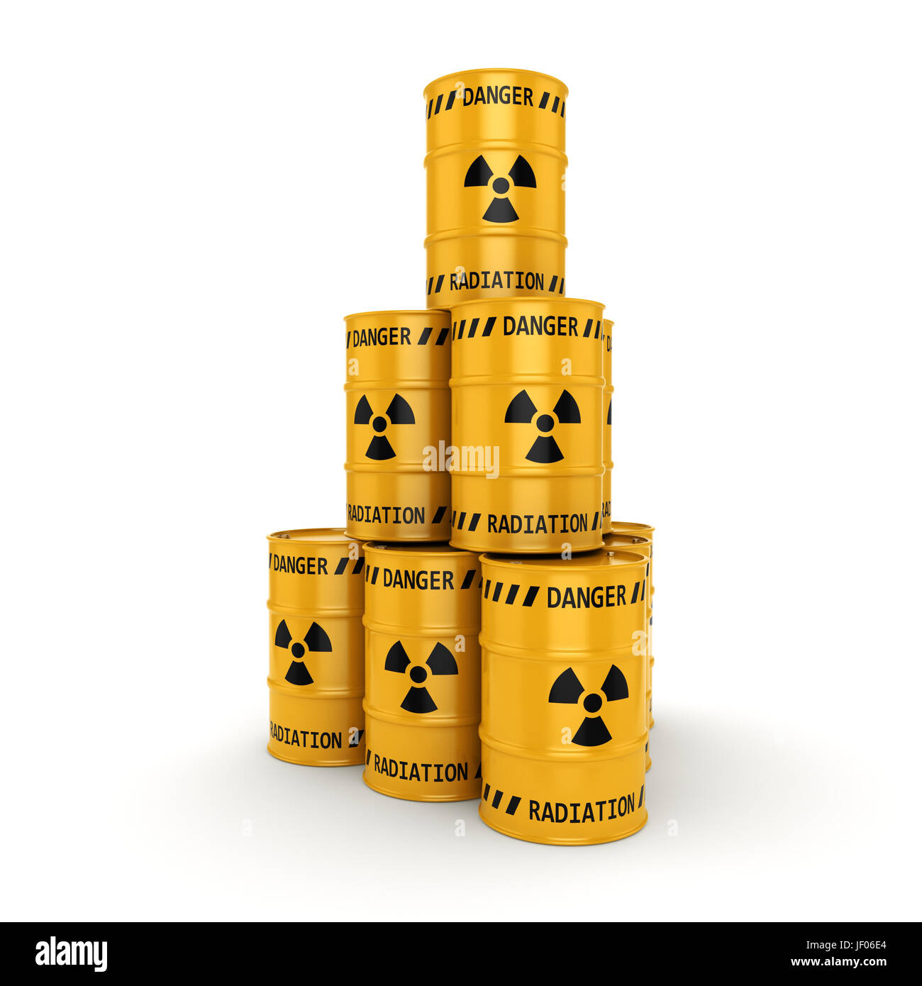 Waste barrels hazard warning Cut Out Stock Images & Pictures - Alamy