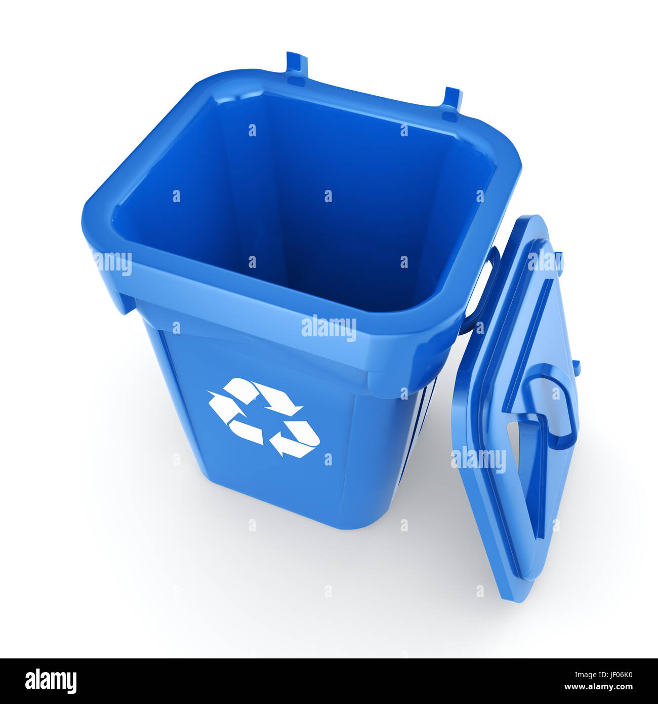 Blue Recycling Bin Stock Photo - Alamy