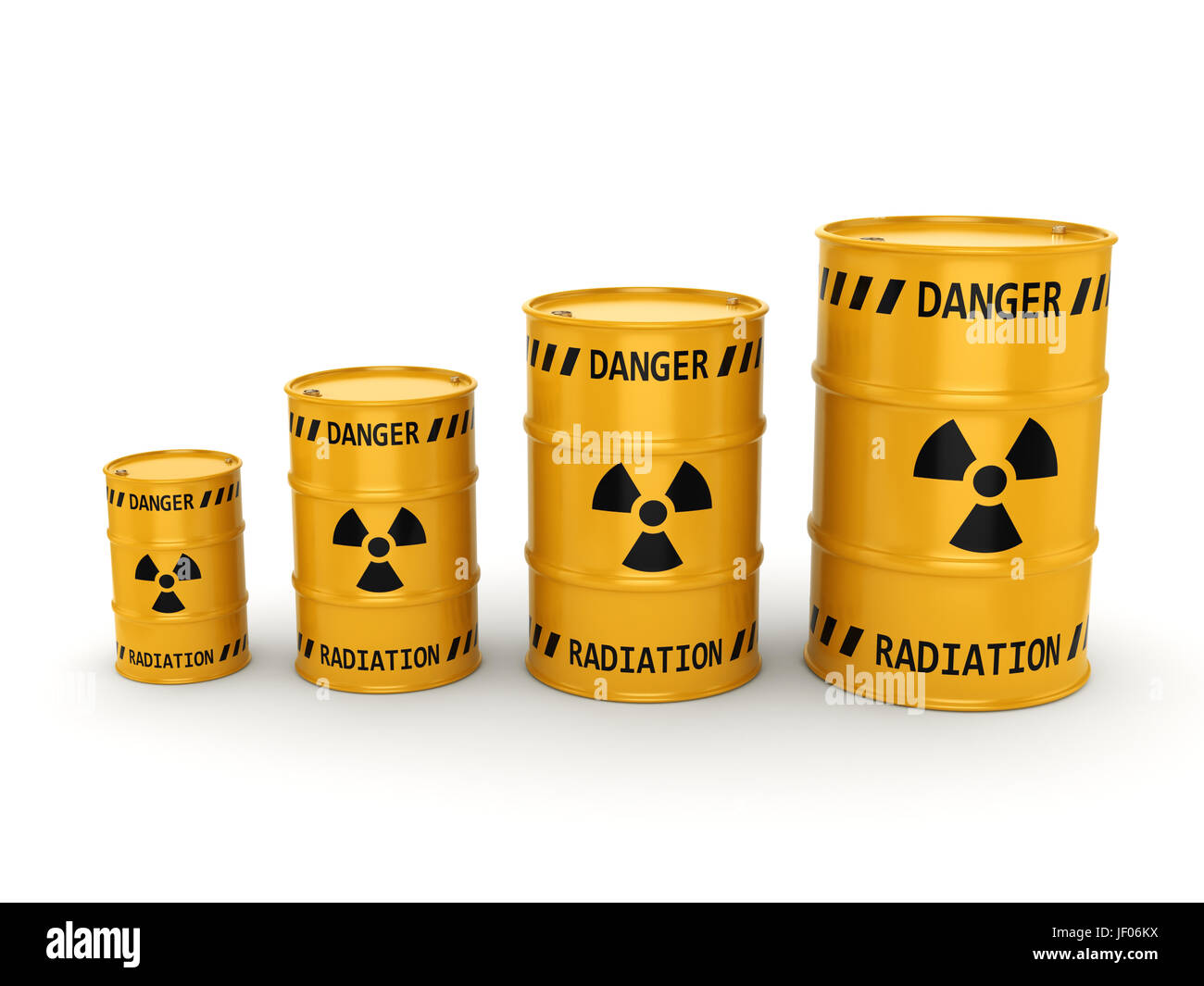 Yellow radioactive barrels Stock Photo - Alamy