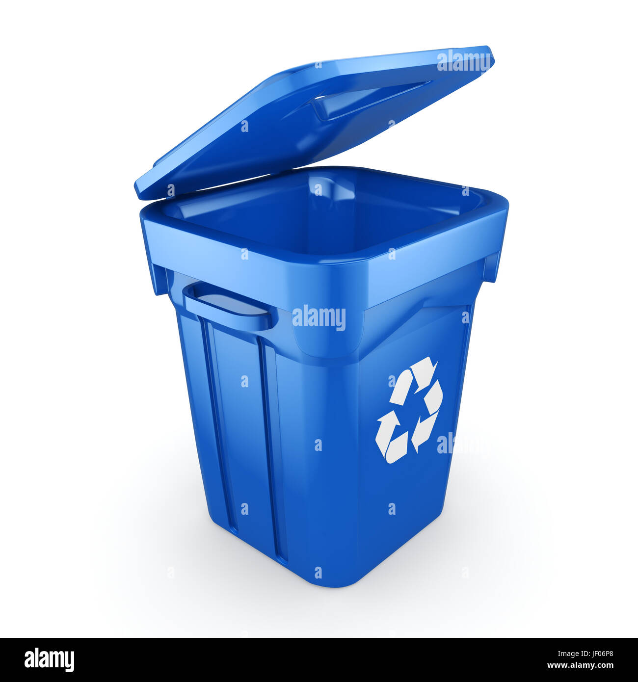 Blue Recycling Bin Stock Photo - Alamy