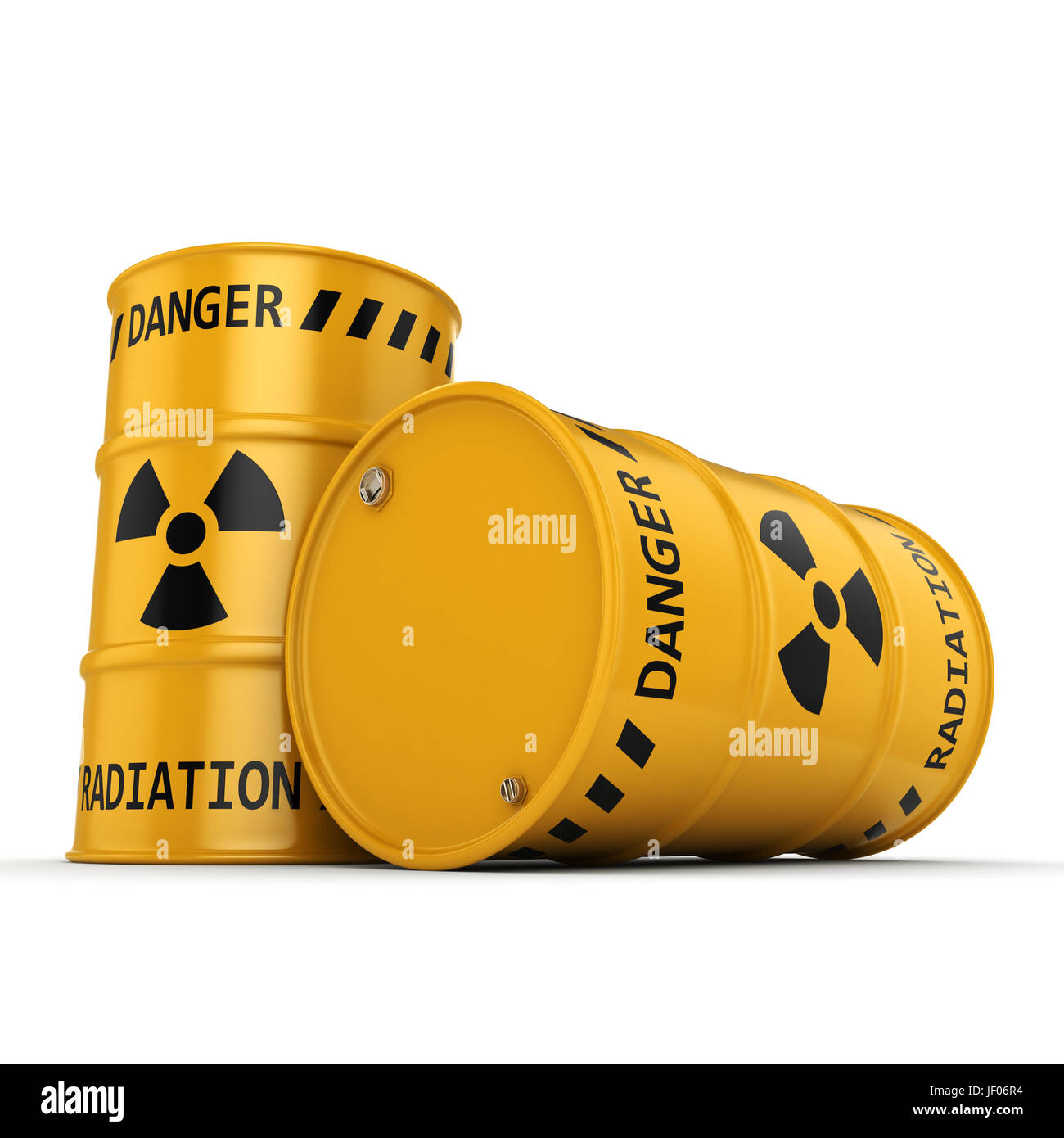 Yellow radioactive barrels Stock Photo - Alamy
