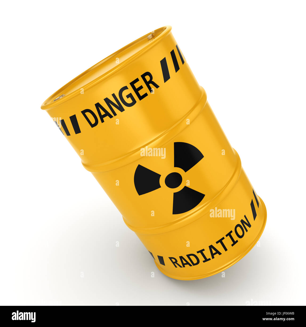 Yellow radioactive barrel Stock Photo - Alamy