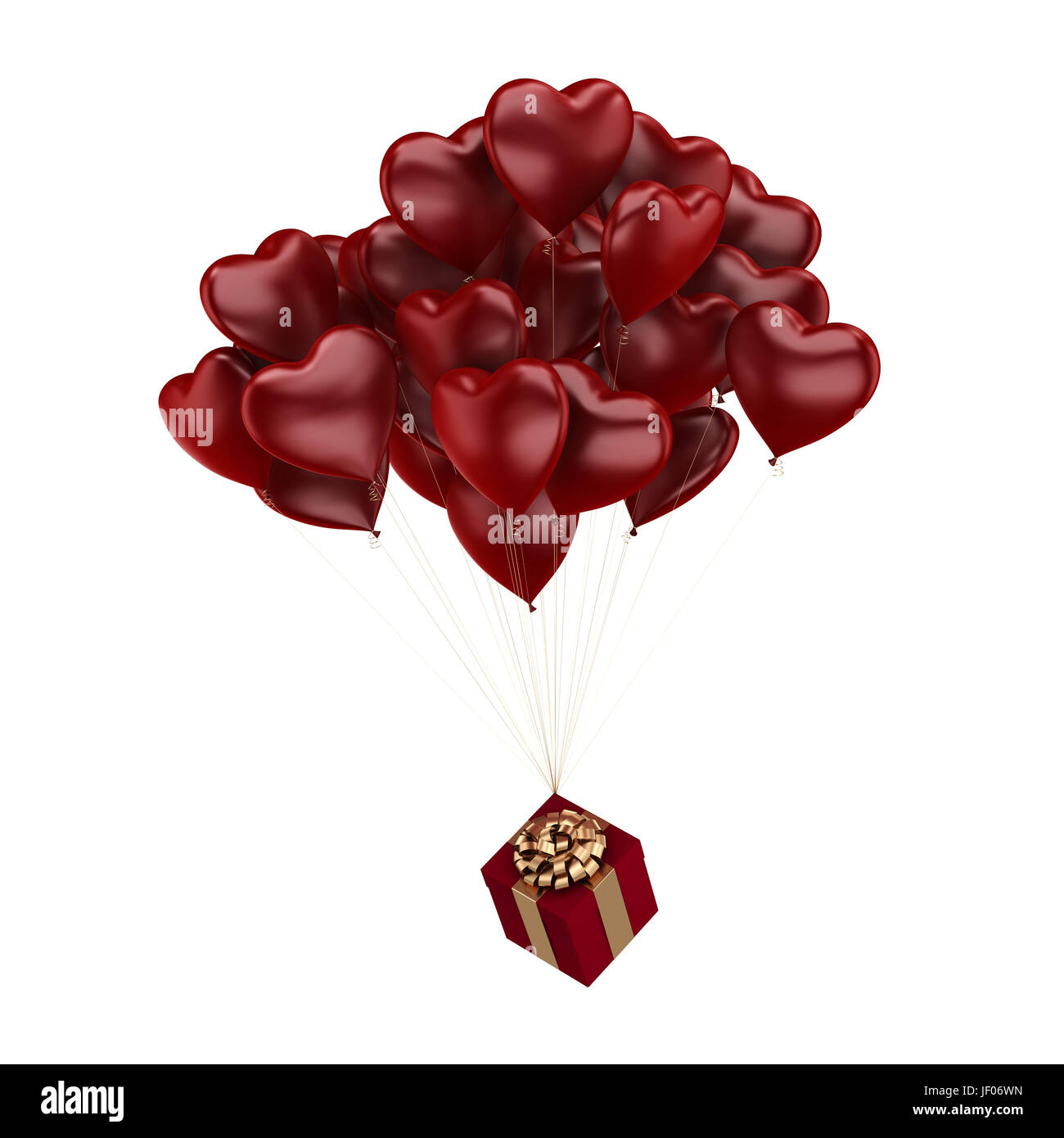 Gold and red balloons Cut Out Stock Images & Pictures - Alamy