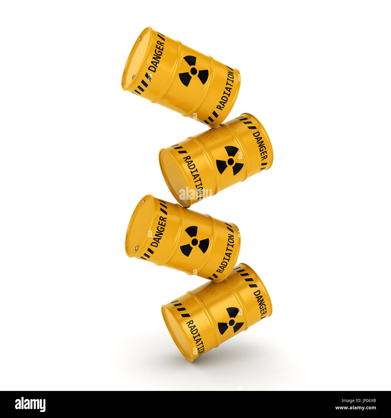 Yellow radioactive barrels Stock Photo - Alamy