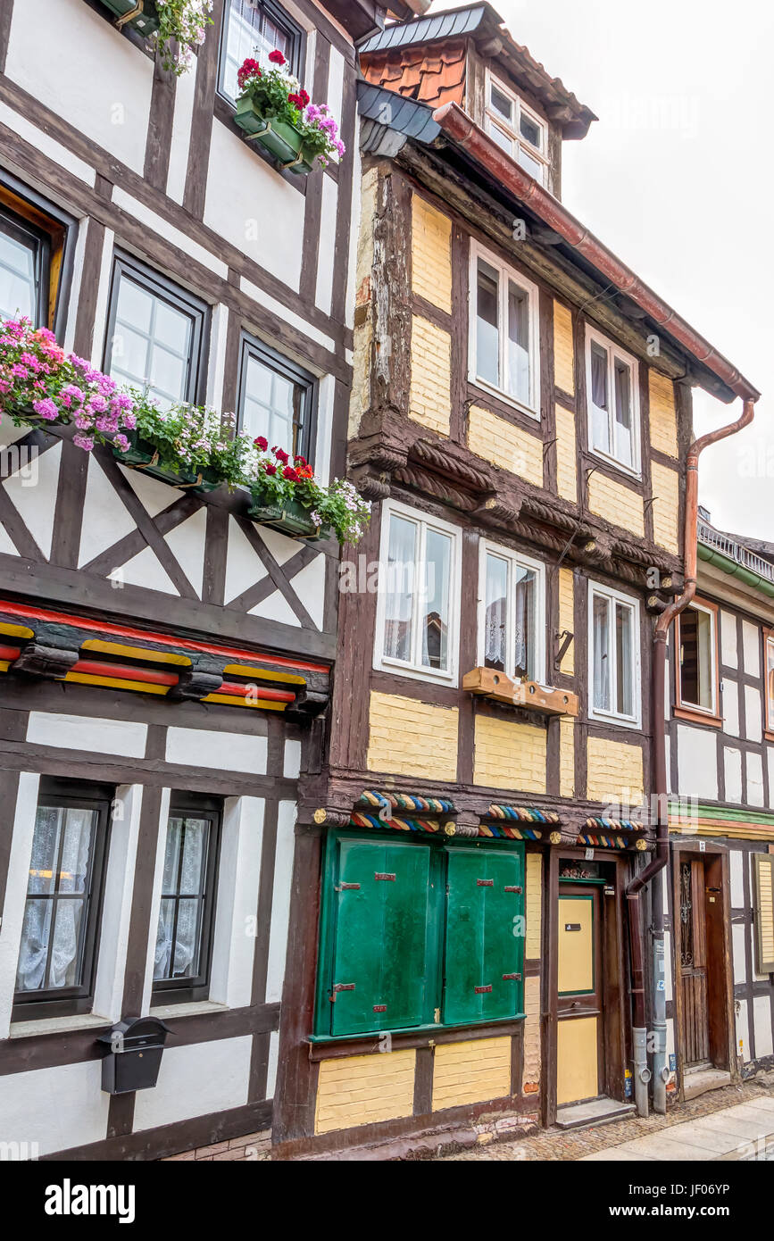 Half timbered house in post and beam construction hi-res stock ...