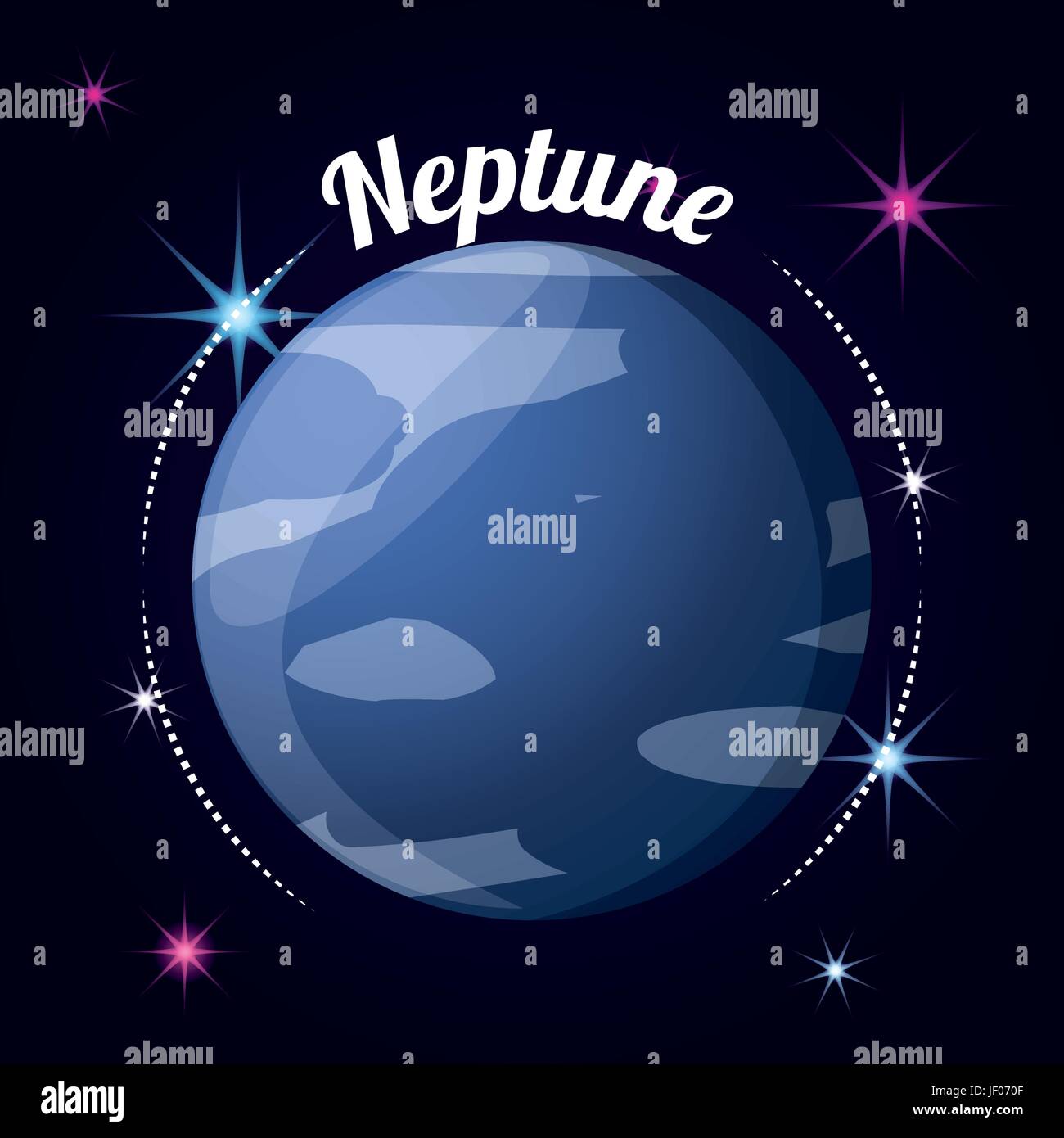 neptune planet in the solar system creation Stock Vector Image & Art ...
