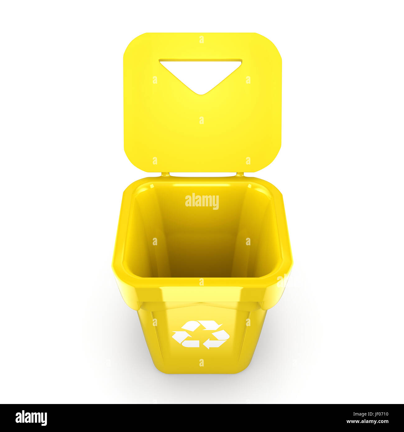 Yellow Recycling Bin Stock Photo - Alamy