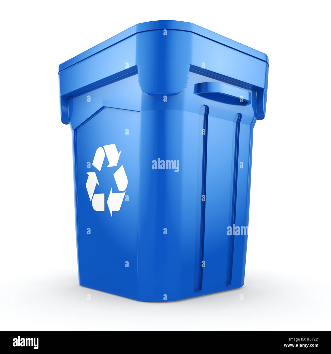 Blue Recycling Bin Stock Photo - Alamy