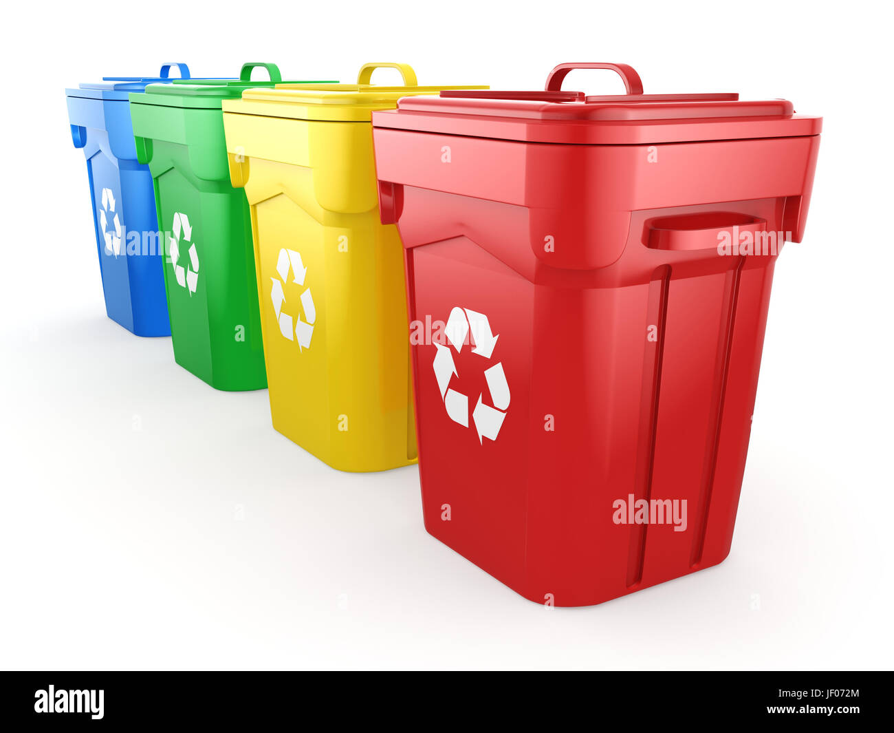 Multicolor Recycling Bins Stock Photo - Alamy