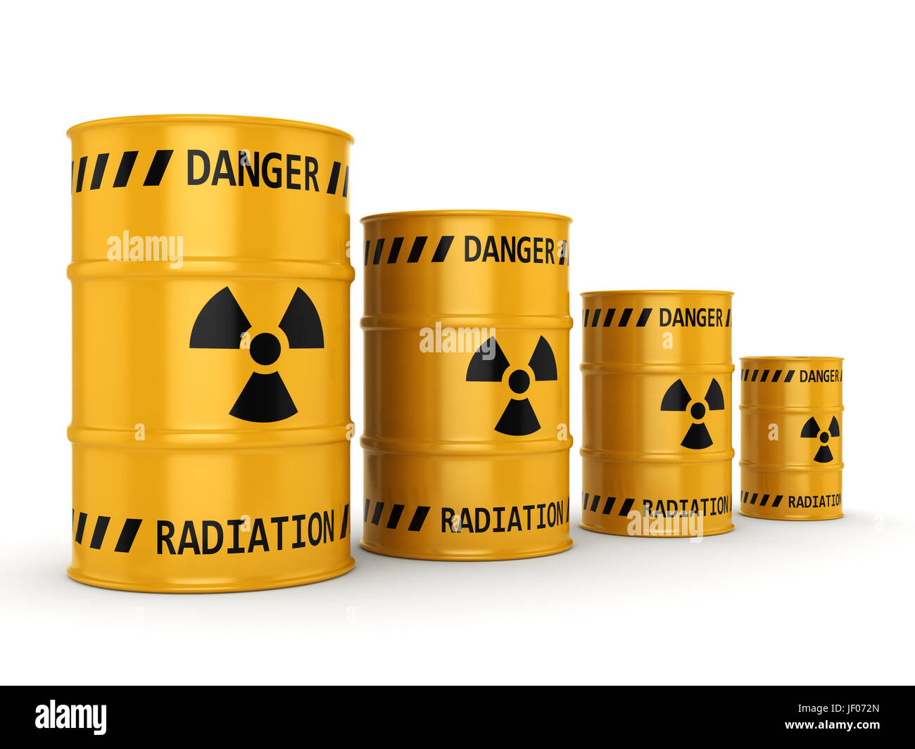 Yellow radioactive barrels Stock Photo - Alamy