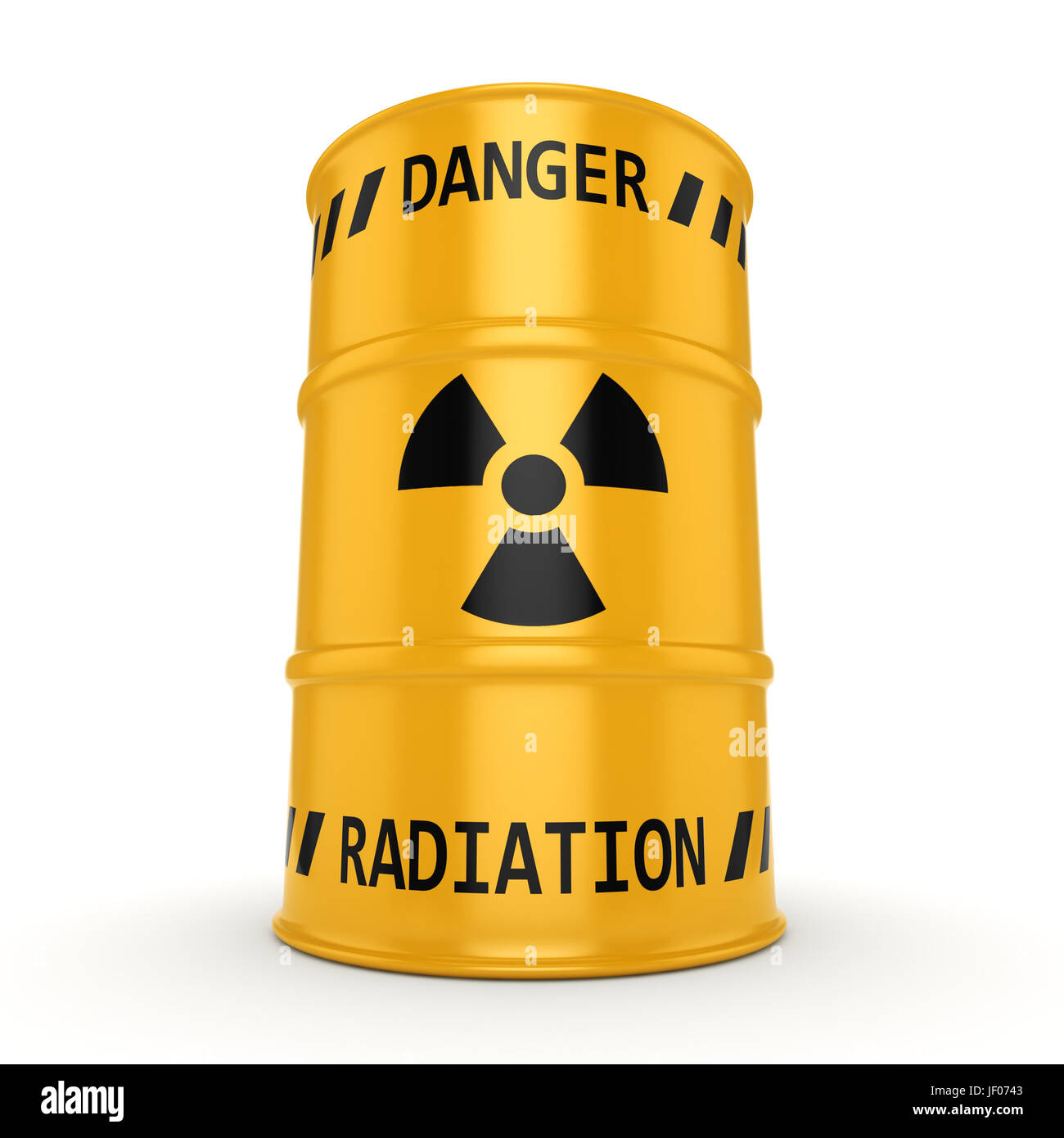 Yellow radioactive barrel Stock Photo - Alamy