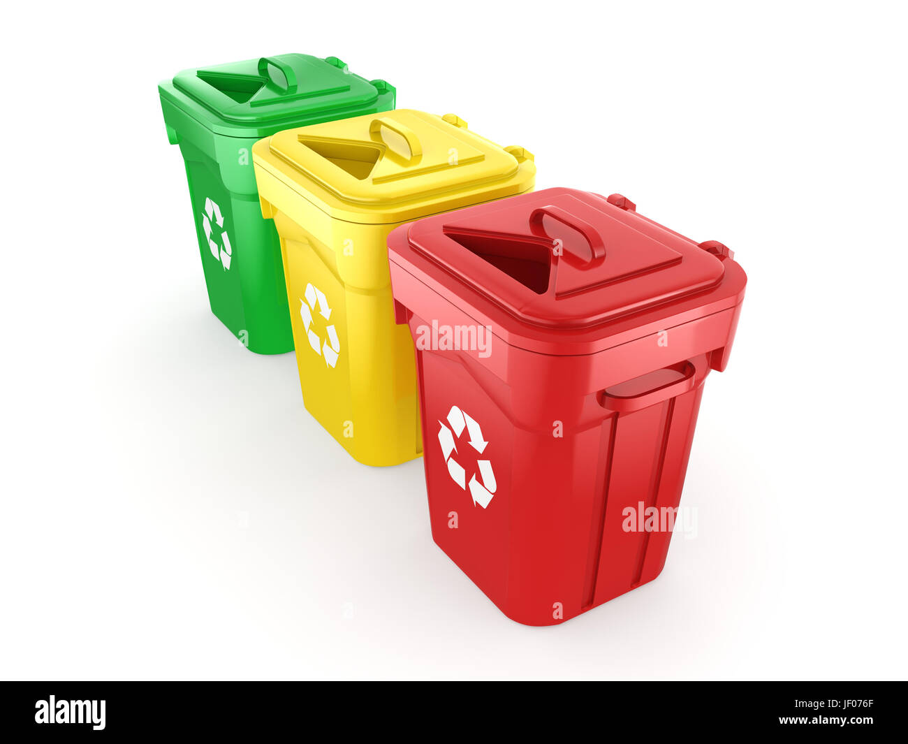 Multicolor Recycling Bins Stock Photo - Alamy