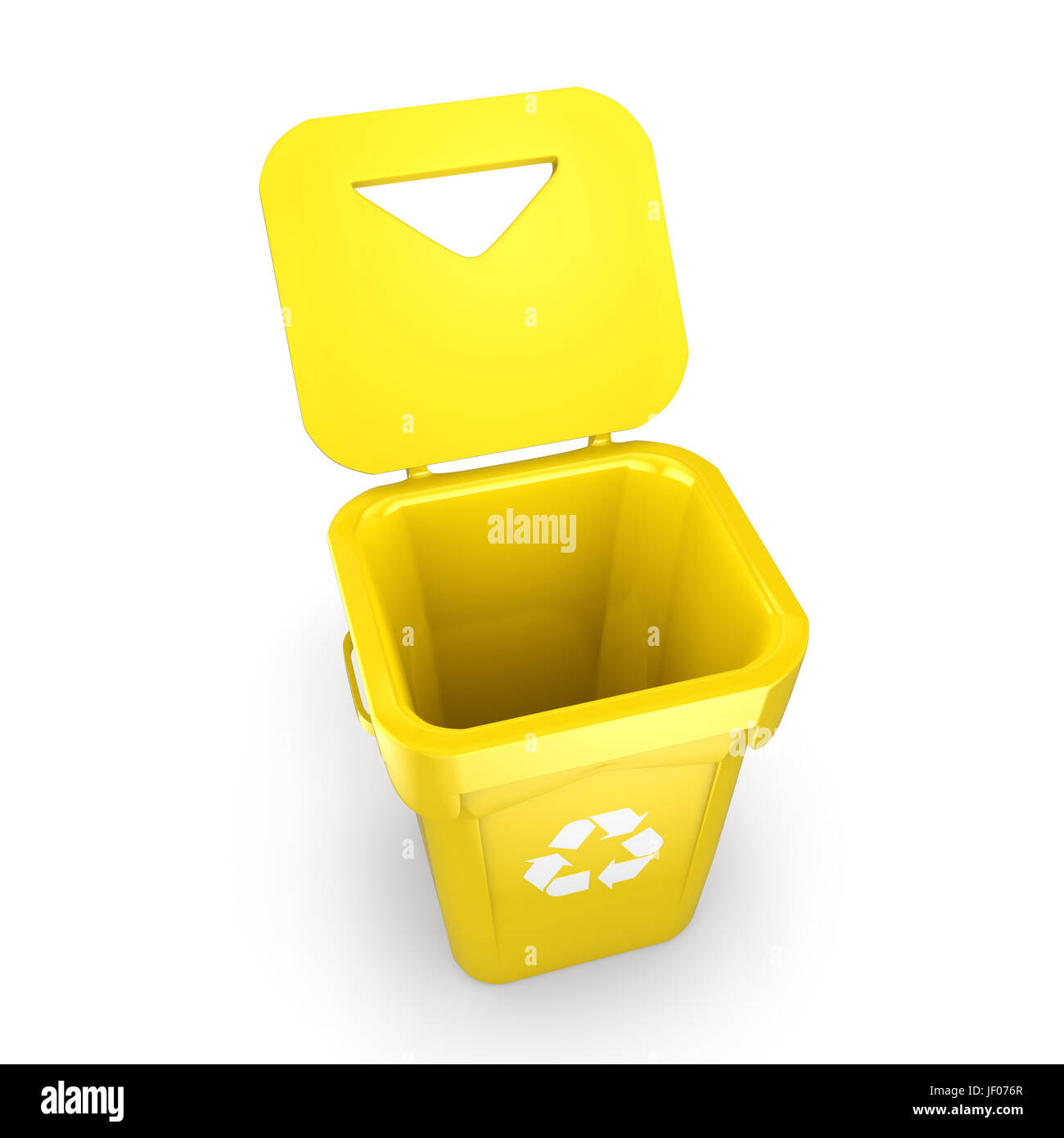 Yellow Recycling Bin Stock Photo - Alamy