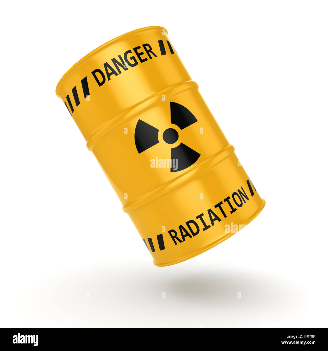 Yellow radioactive barrel Stock Photo - Alamy