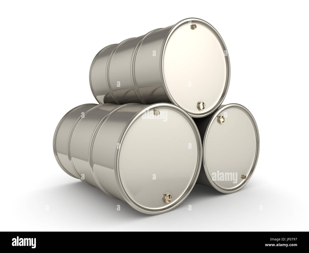 Set chrome barrels Stock Photo - Alamy