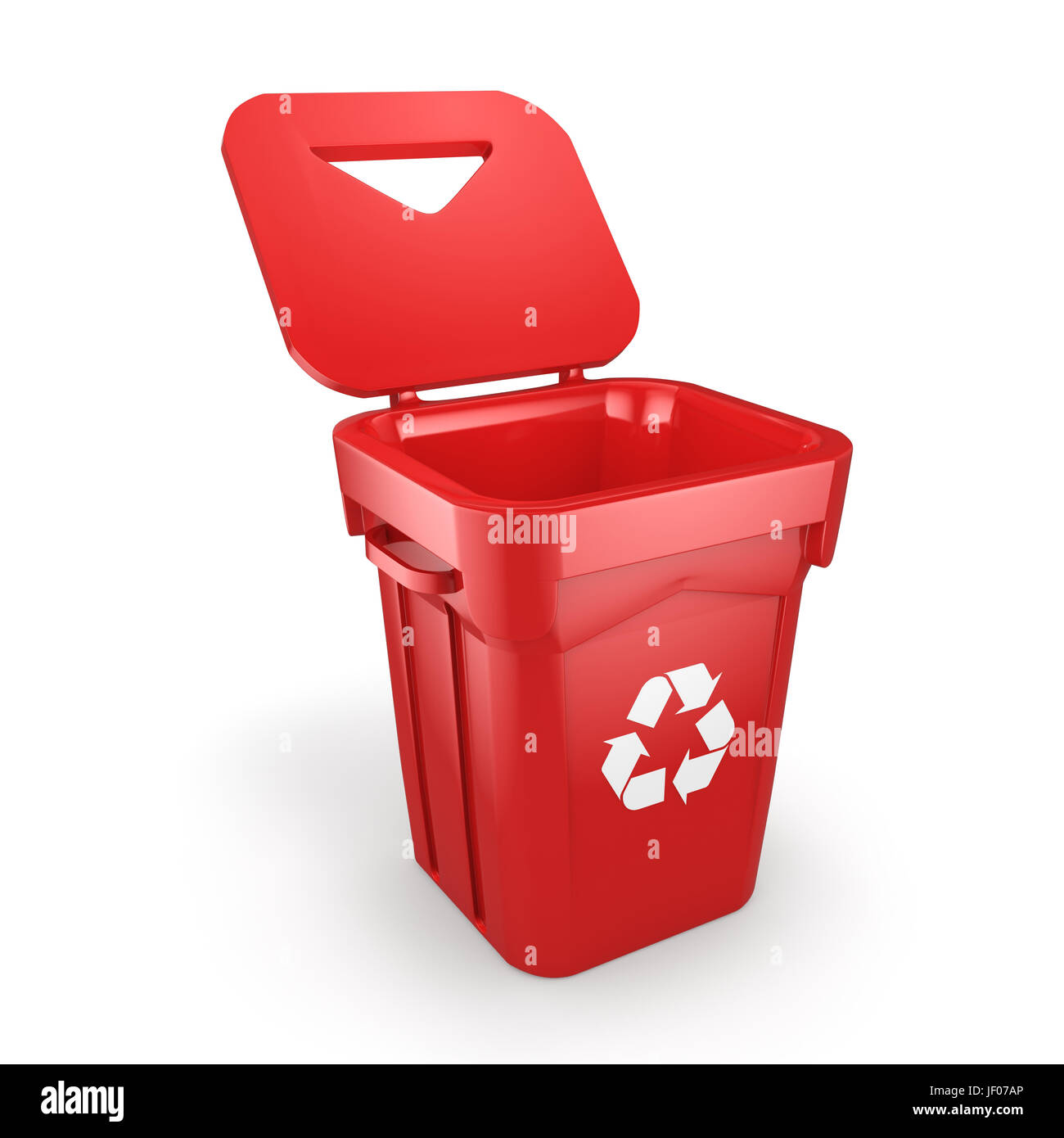 Red Recycling Bin Stock Photo - Alamy