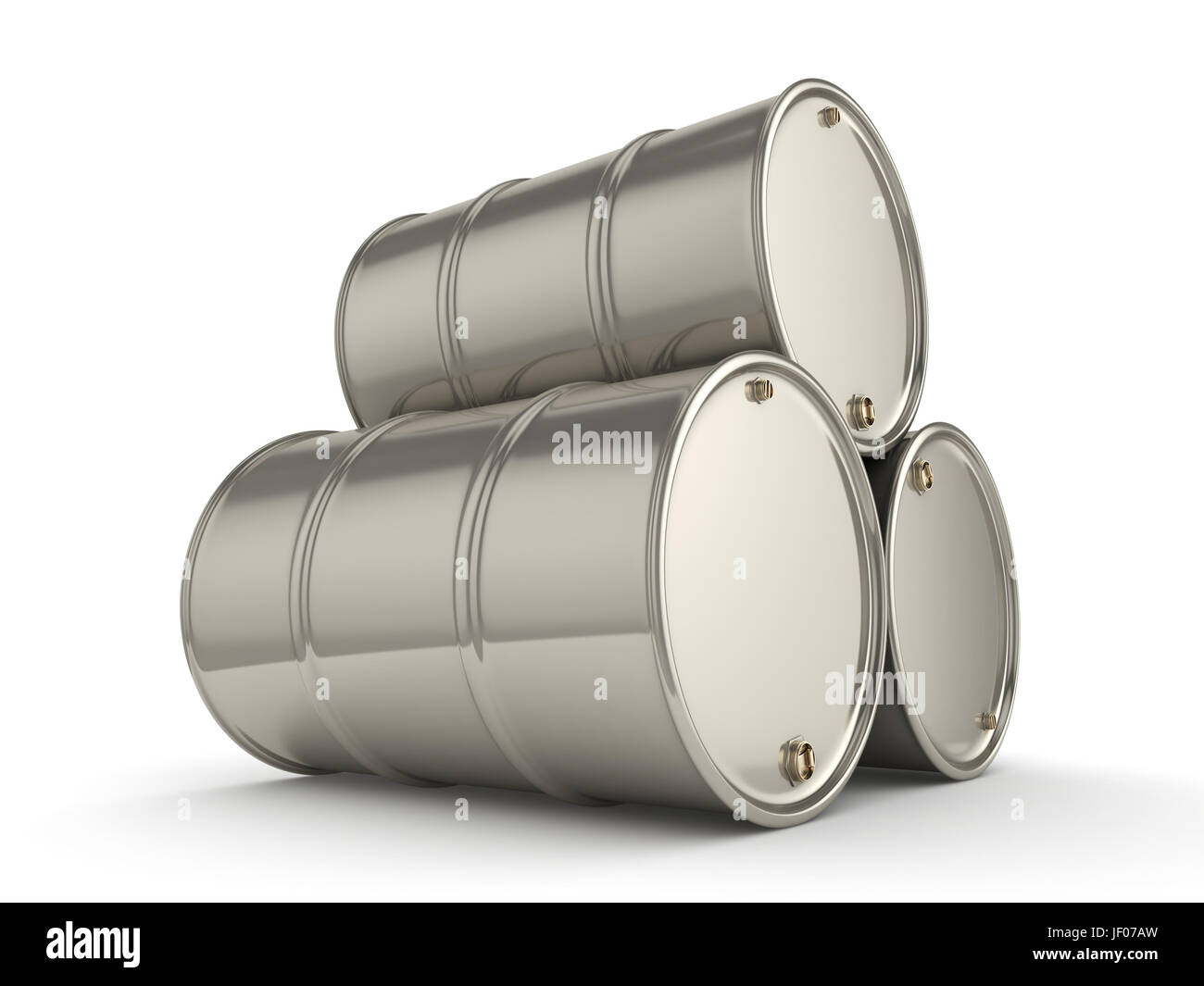 Set chrome barrels Stock Photo - Alamy