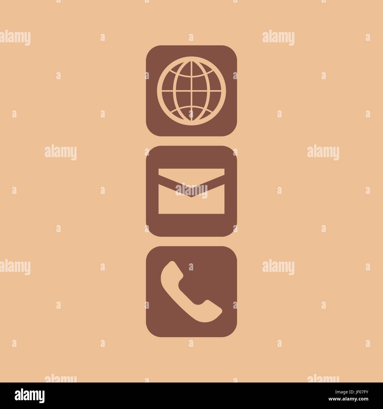 Globe Email and Phone icon. Contact icon set vector illustration Stock ...