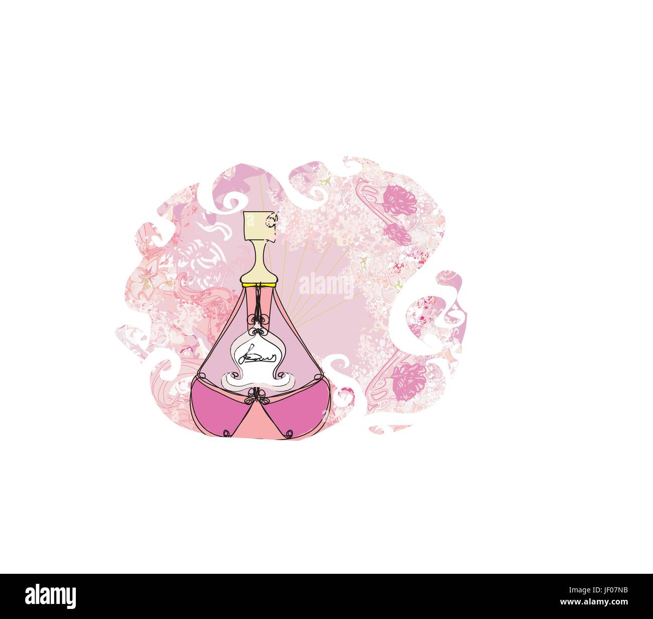 Pink woman perfume bottle Stock Vector Images - Alamy
