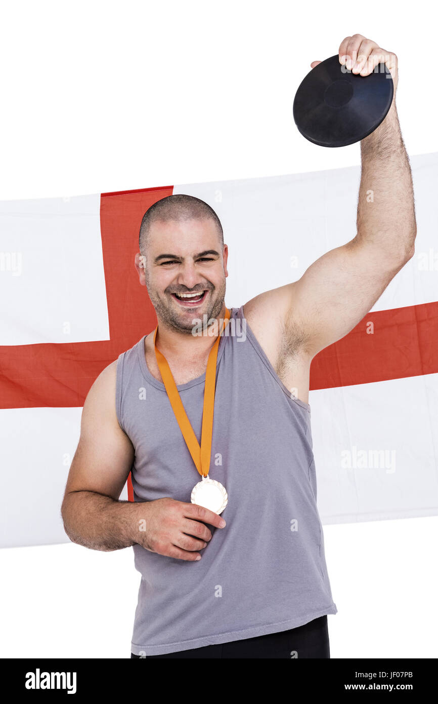 Athlete with olympic gold medal Stock Photo - Alamy