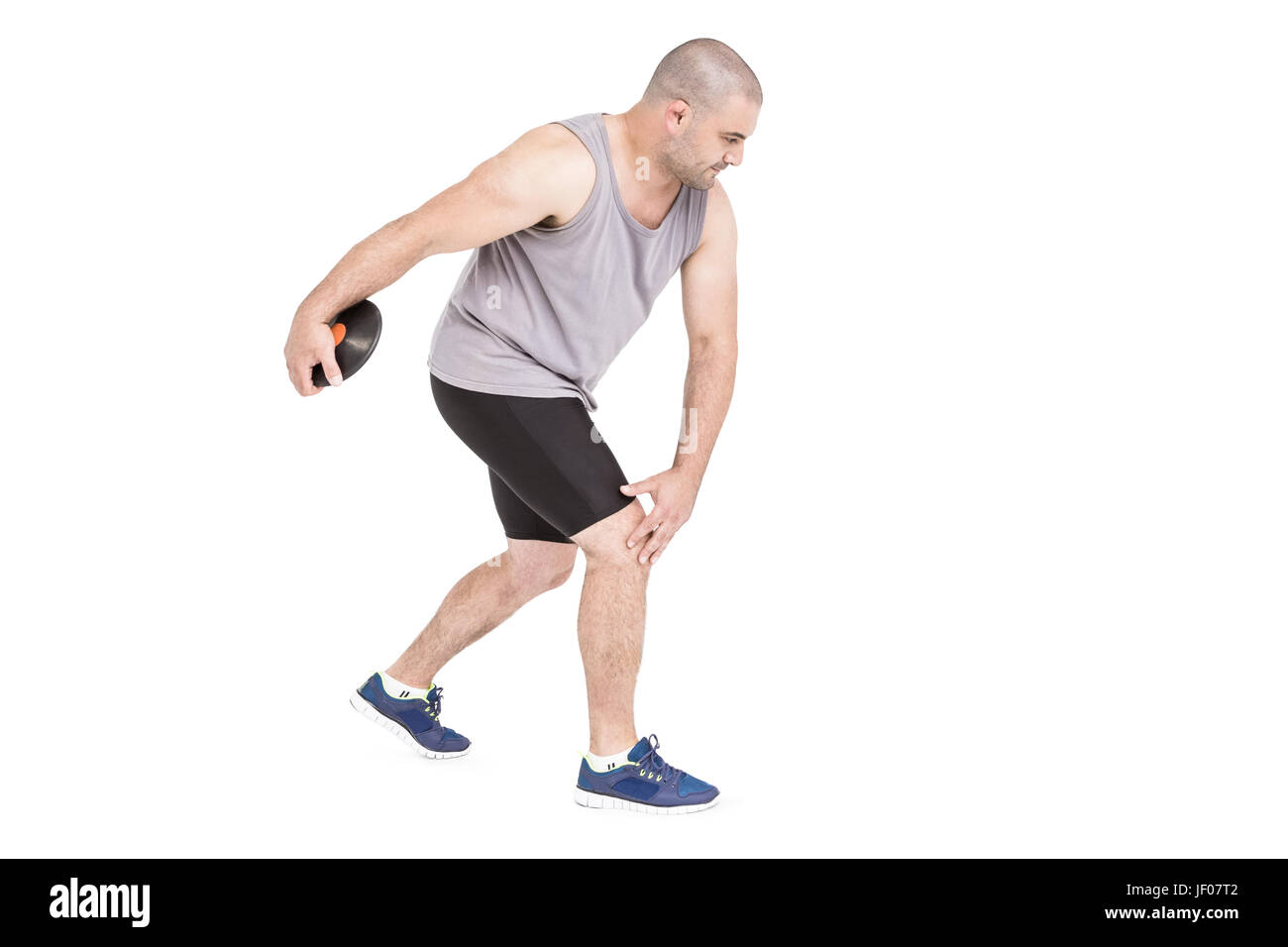 Athlete discus throwing Stock Photo - Alamy