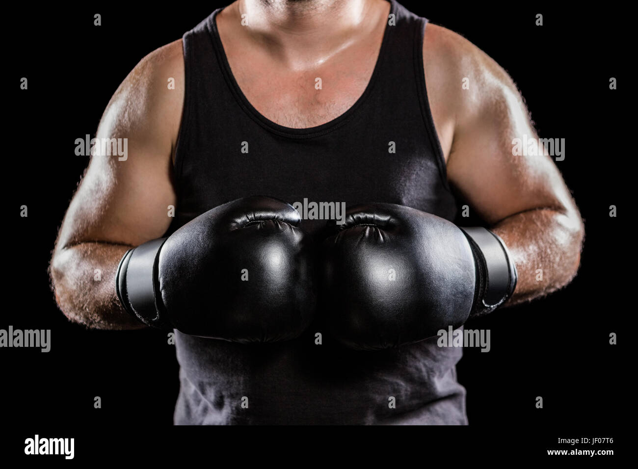 Mid section of muscular boxer Stock Photo - Alamy