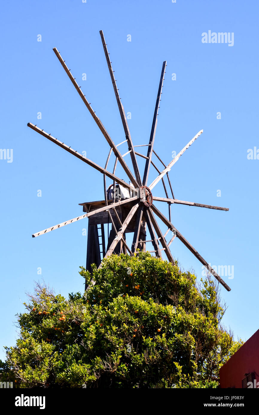 Classic Vintage Windmill Building Stock Photo - Alamy