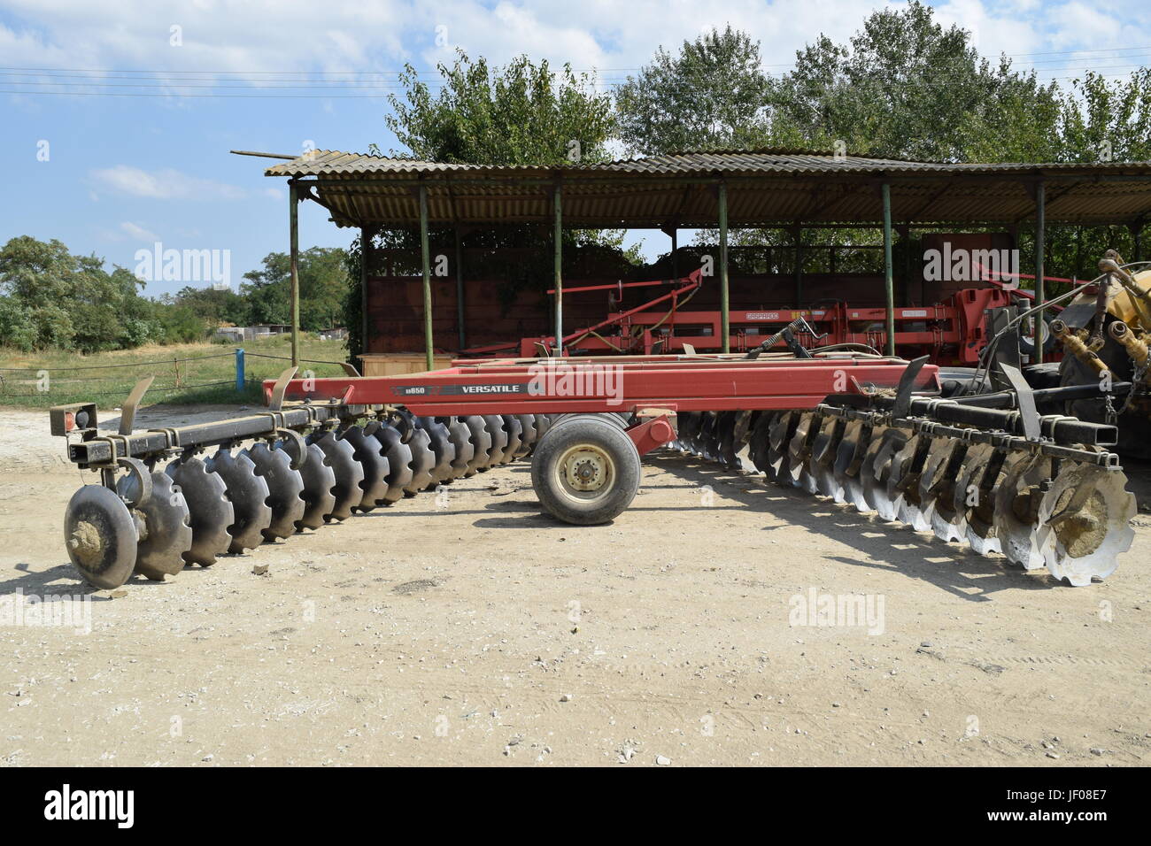 The disk harrow. Agricultural machinery for processing of the soil in ...