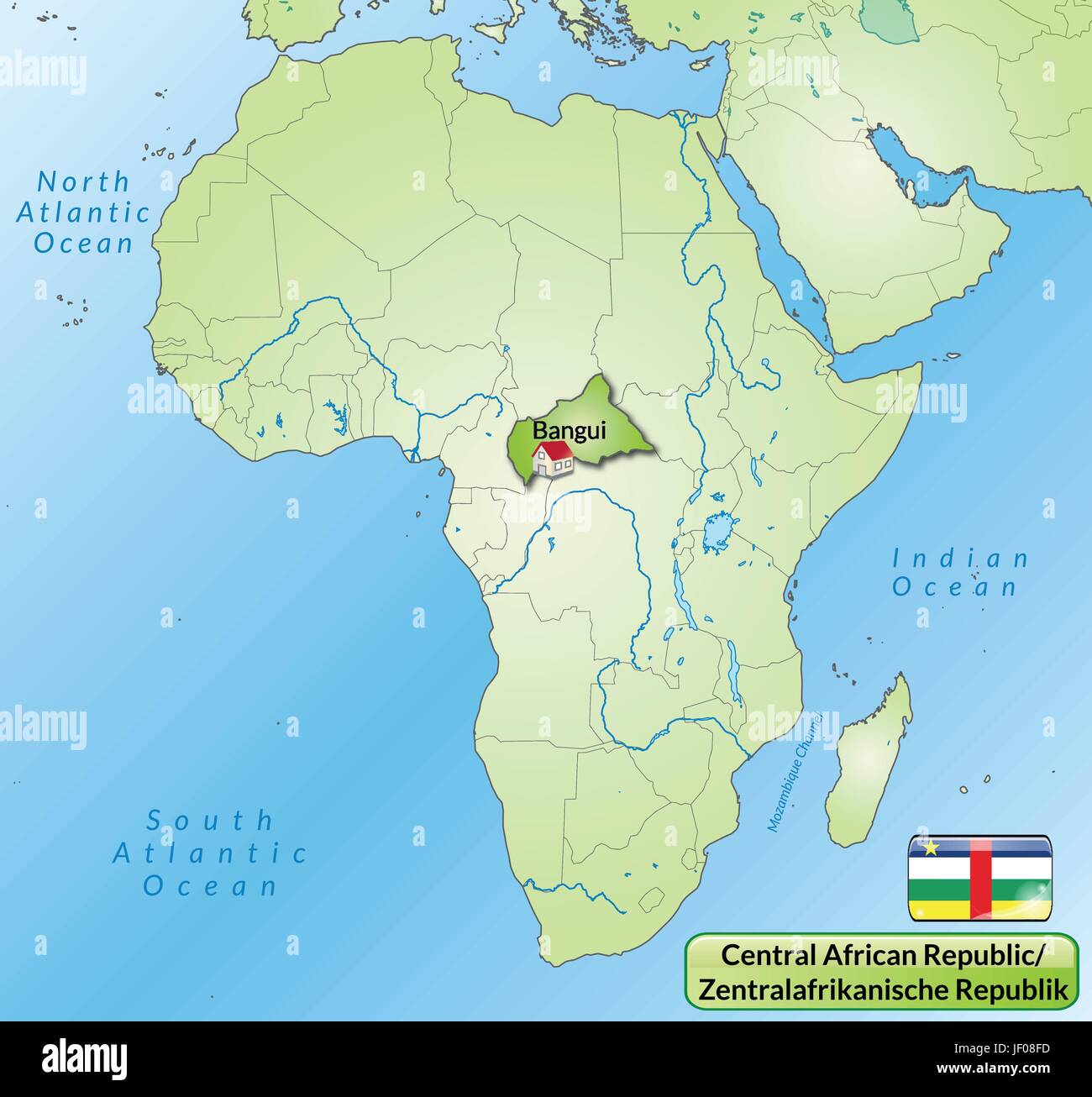 Central Africa Map With Capitals Detailed Political Map Of Central